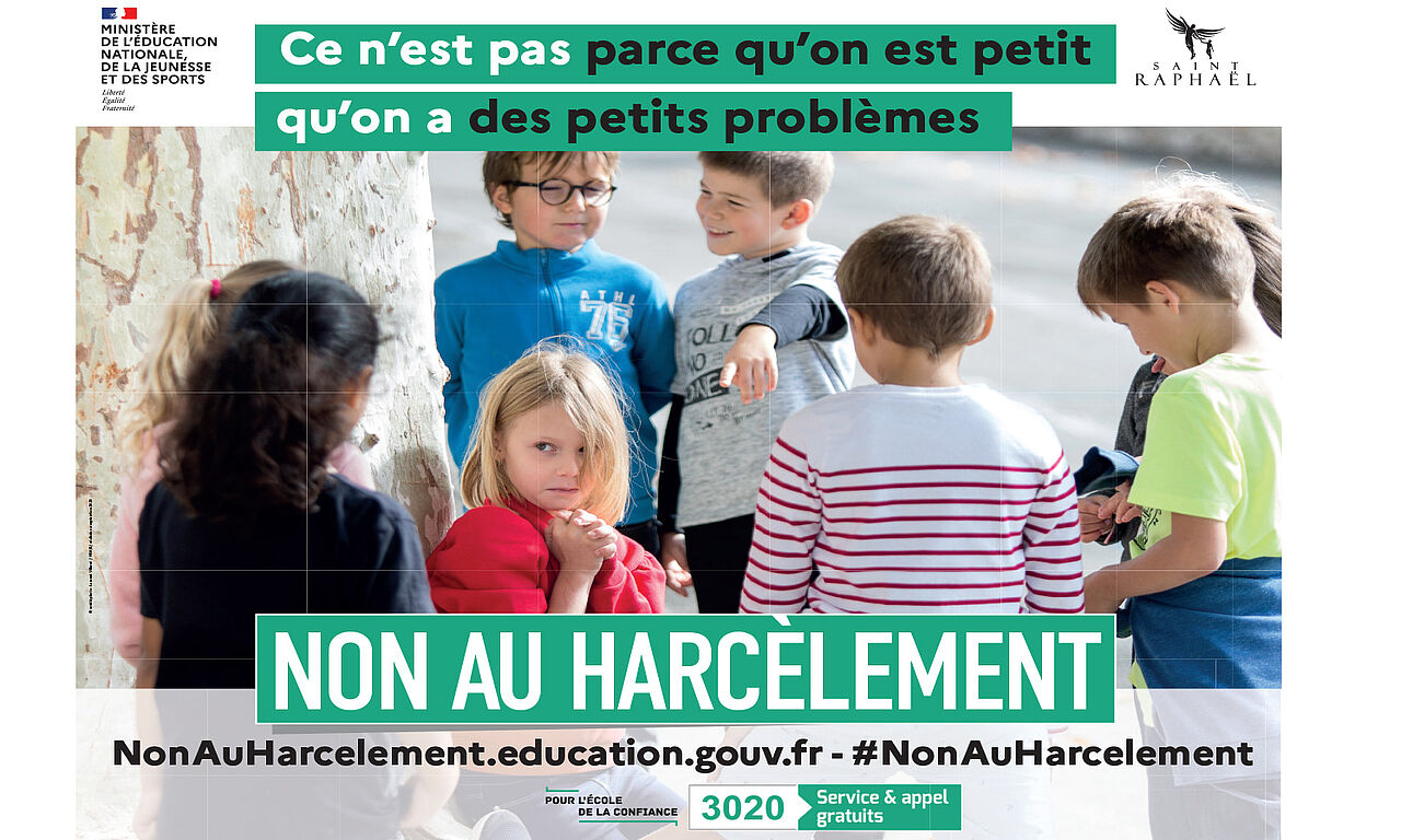 10 Novembre : journée nationale de lutte contre le harcèlement scolaire - Ville de Saint-Raphaël